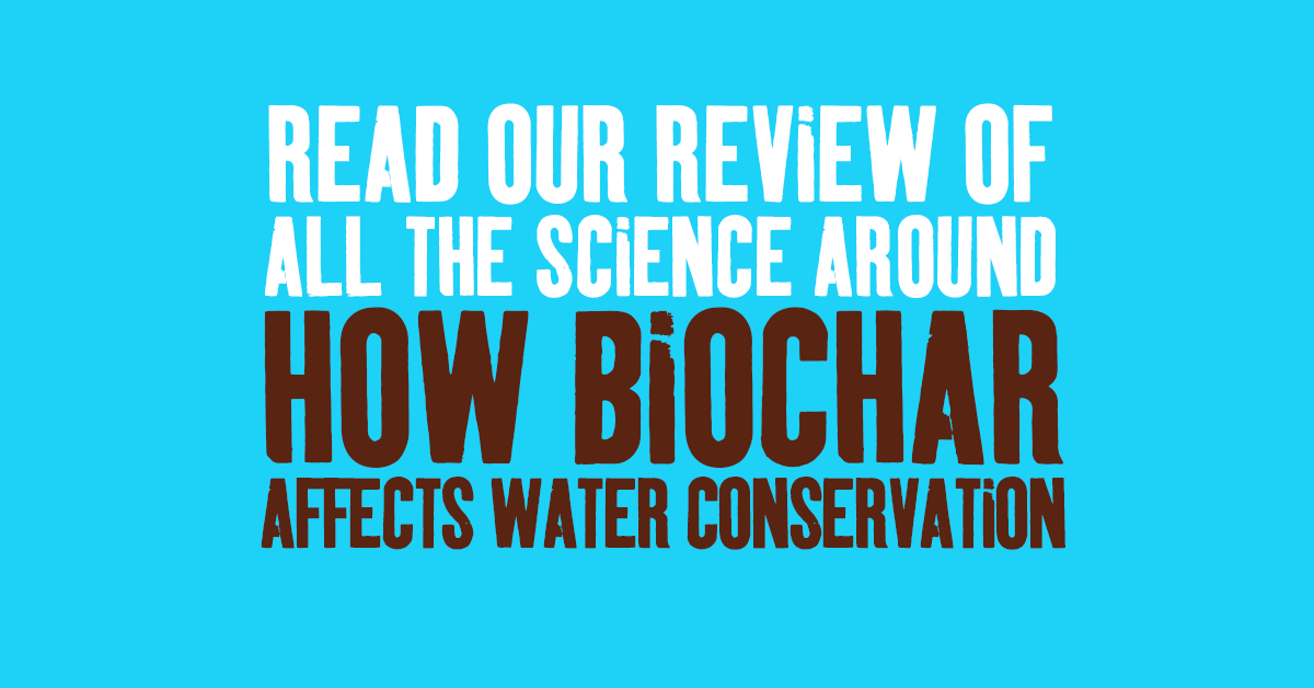 Water conservation - how does biochar help with saving water