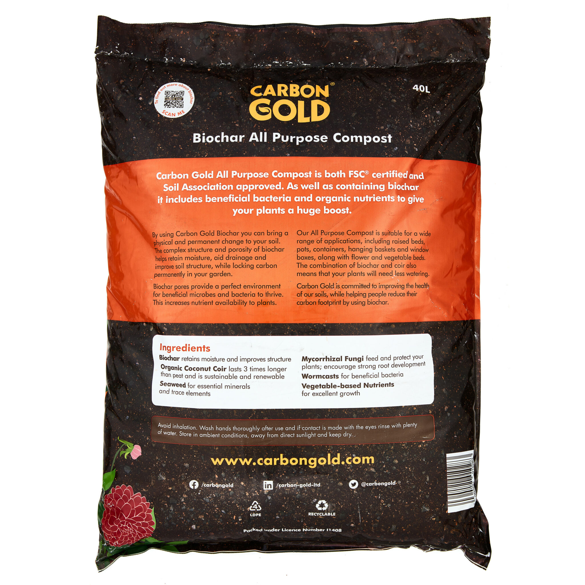 Biochar All Purpose Compost - Carbon Gold