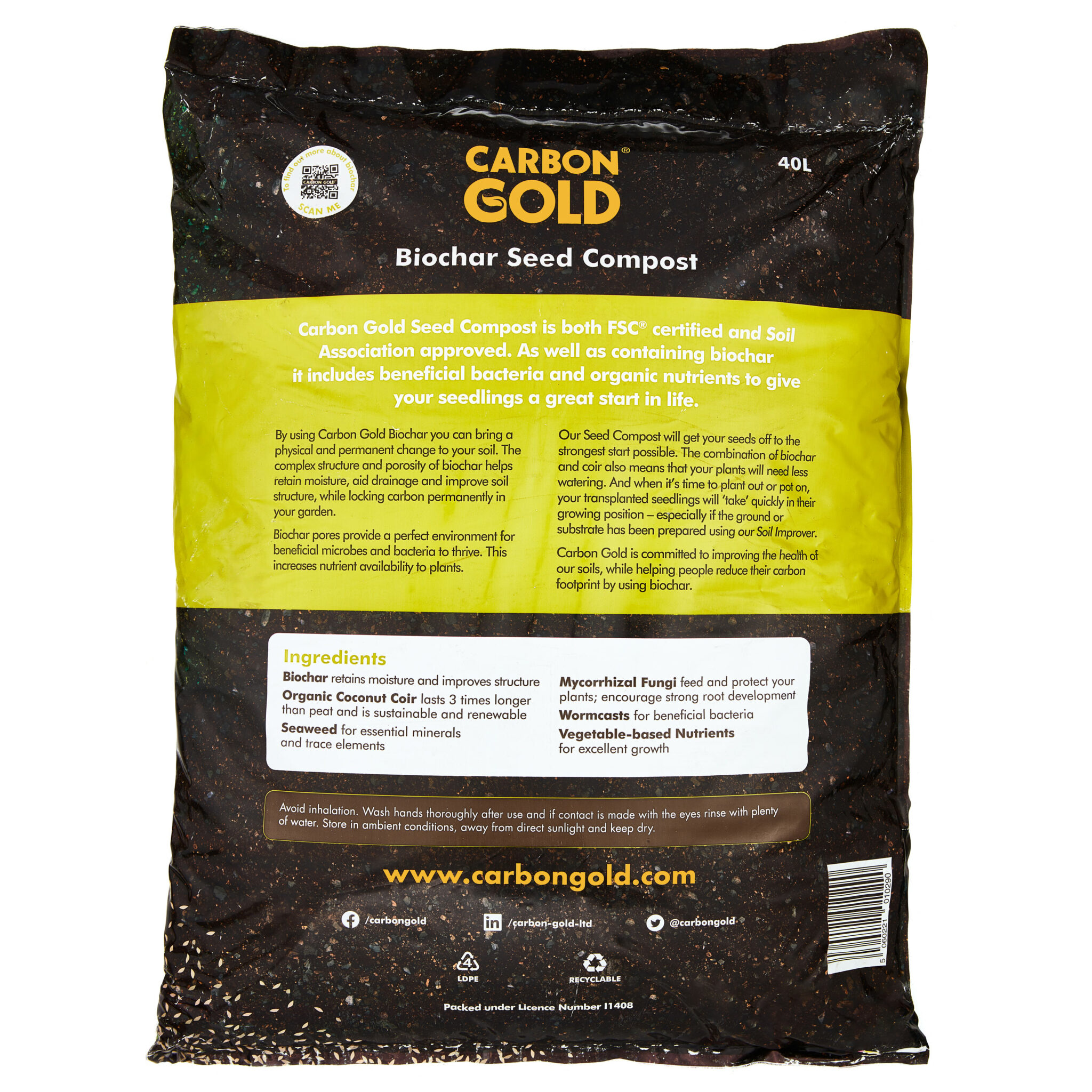 Biochar Seed Compost - Carbon Gold